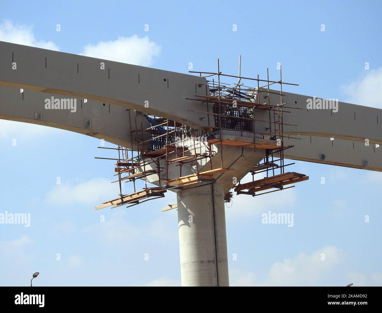 Cairo, Egypt, October 14 2022: Construction site of new Cairo monorail ...