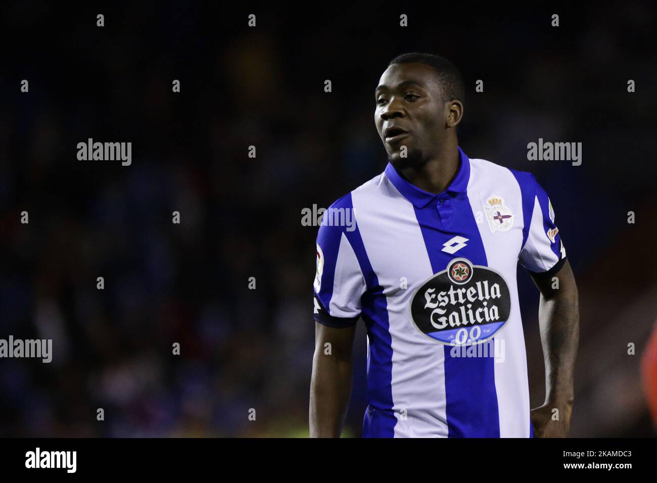 Ola John forward of Deportivo de La Corua (24) during the La Liga ...