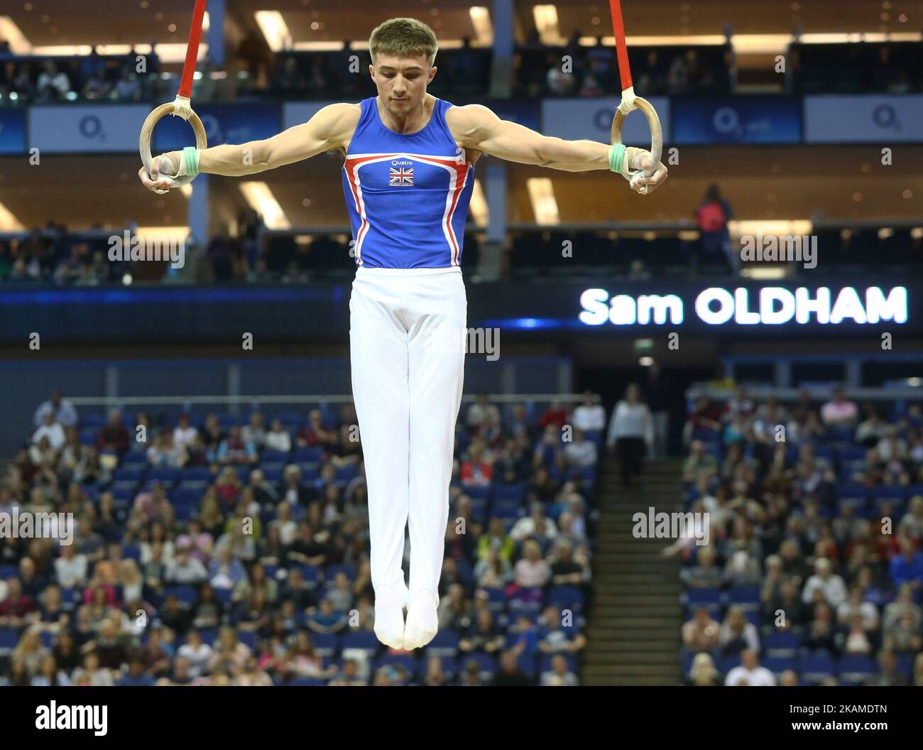 Sam Oldham (GBR) on the rings during the IPRO Sport World Cup of ...
