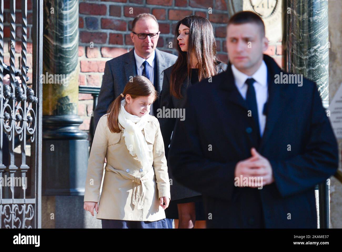 Marta Kaczynska (Center), the daughter of the late Polish President ...