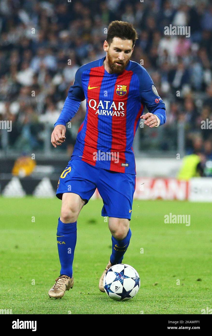 Lionel Messi of FC Barcelona at Juventus Stadium in Turin, Italy on ...