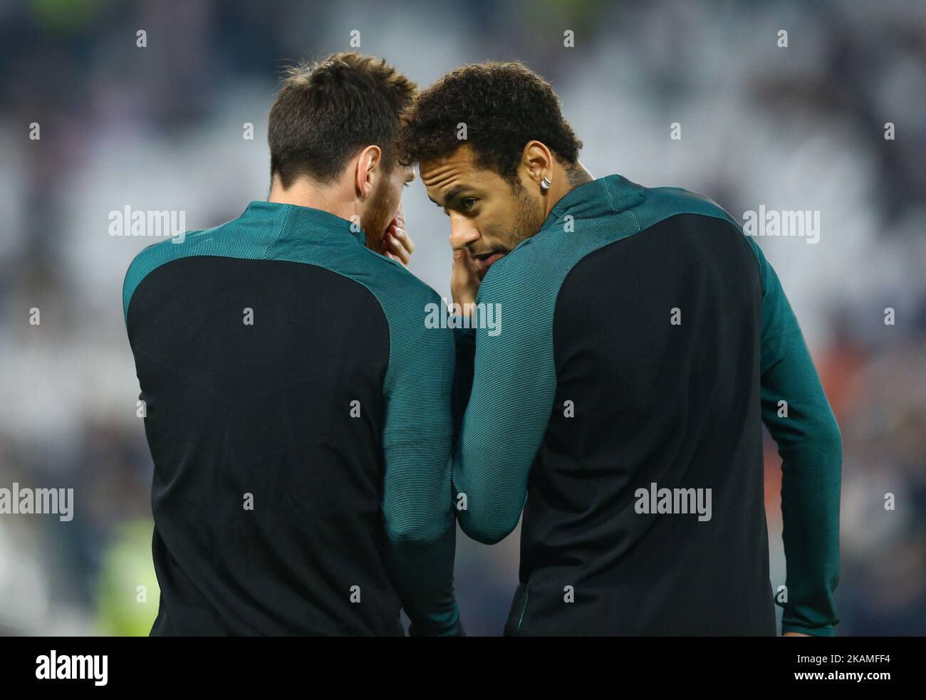 Neymar of FC Barcelona and Lionel Messi of FC Barcelona at Juventus ...