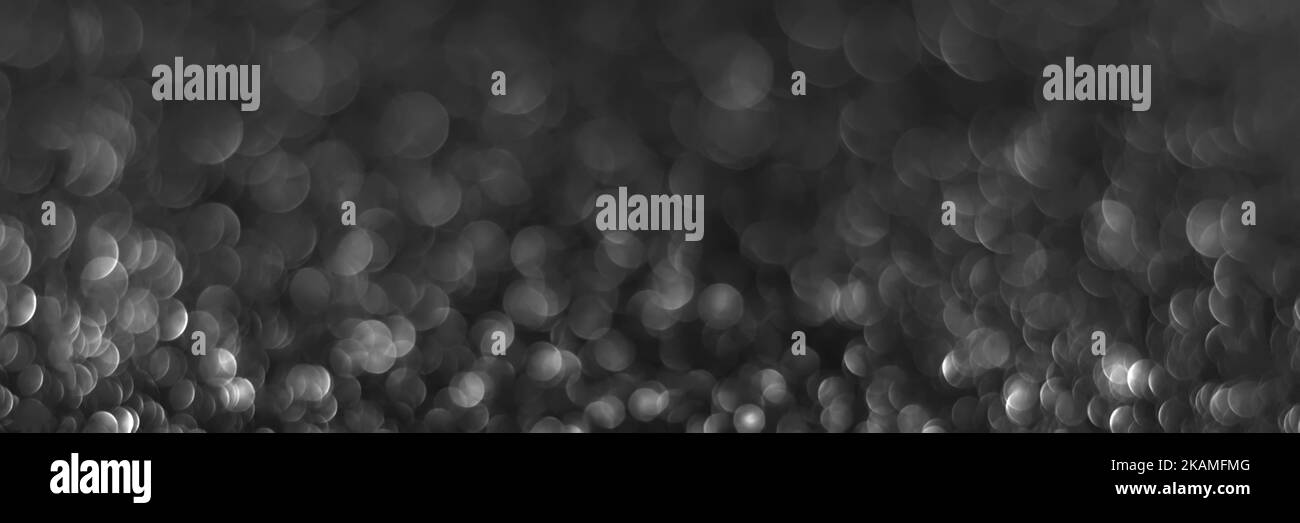Gray black sparkling glitter bokeh background, abstract defocused ...