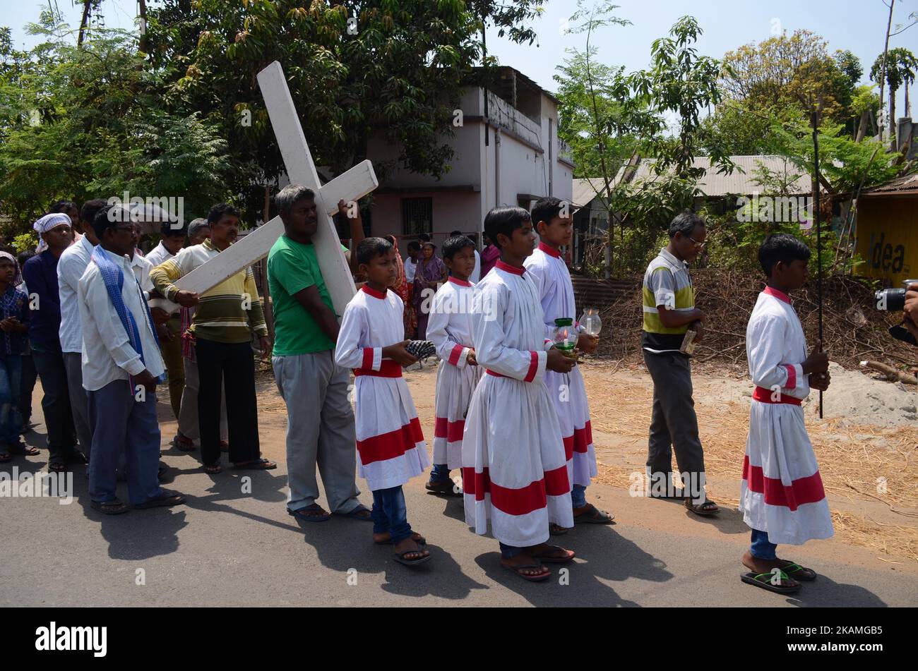 Indian Christian people participate in Good Friday procession on the ...