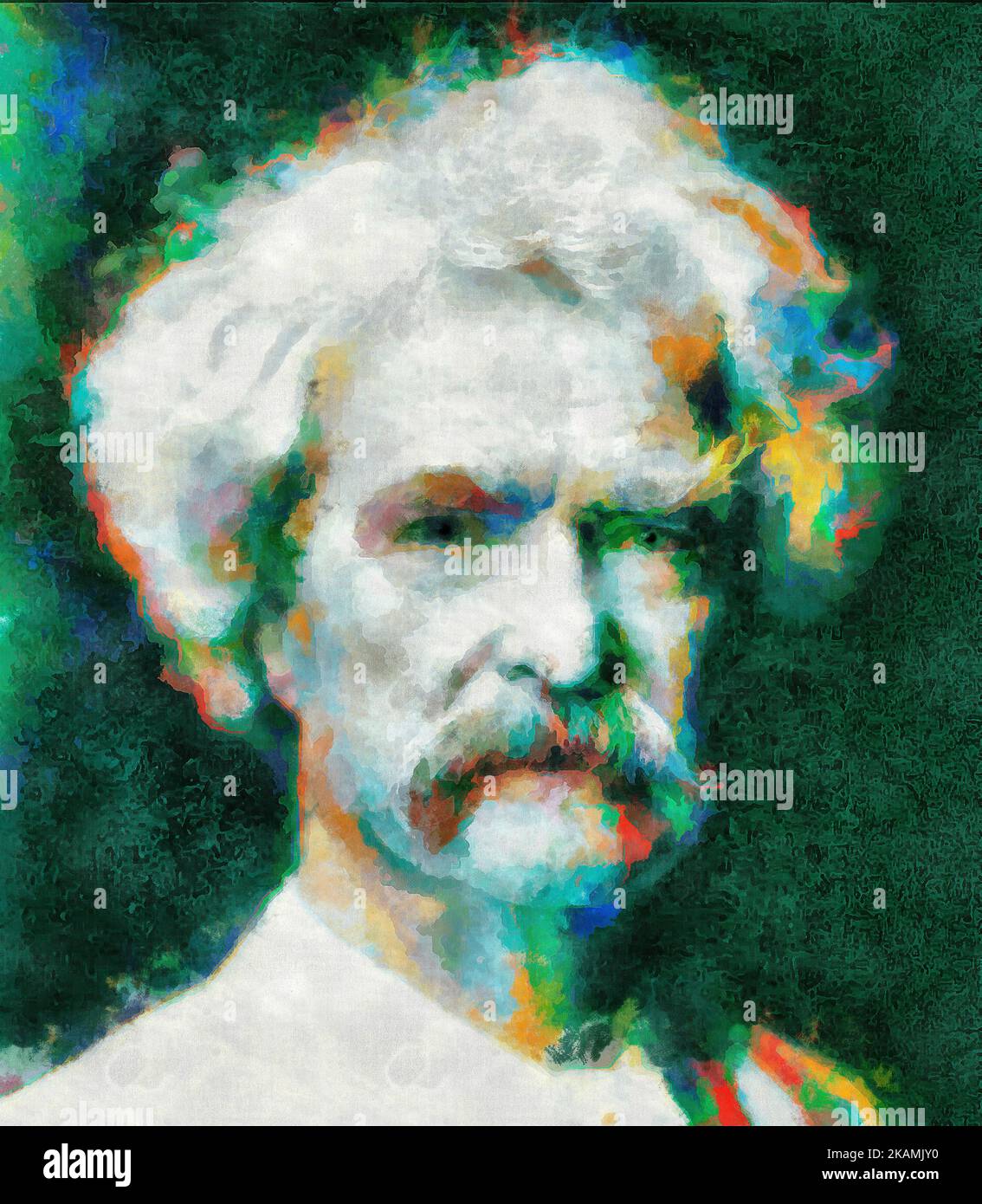 Illustrations Portrait Mark Twain, Samuel Langhorne Clemens, American ...