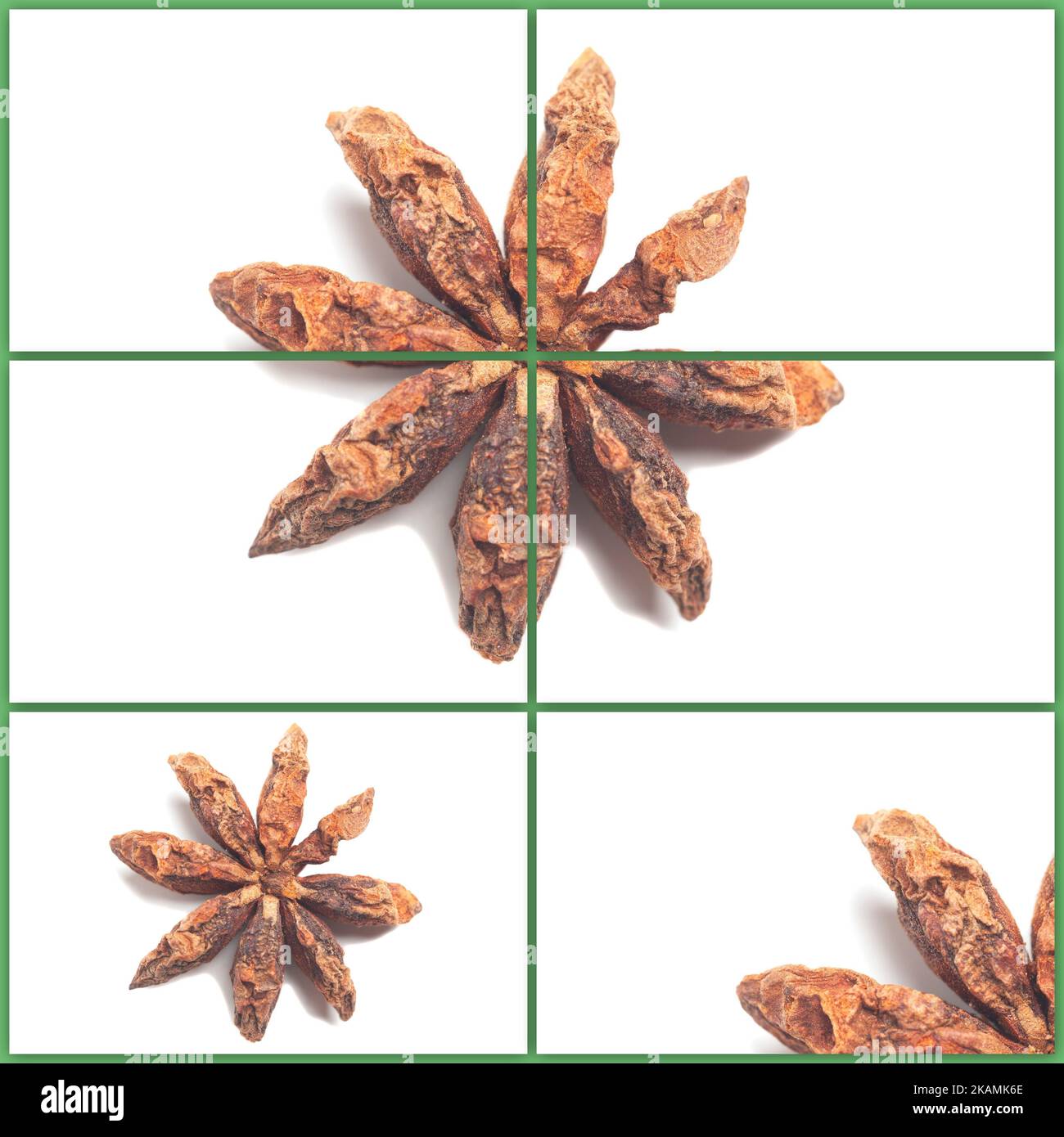 Star anise isolated on white background. Dried star anise spice fruits ...