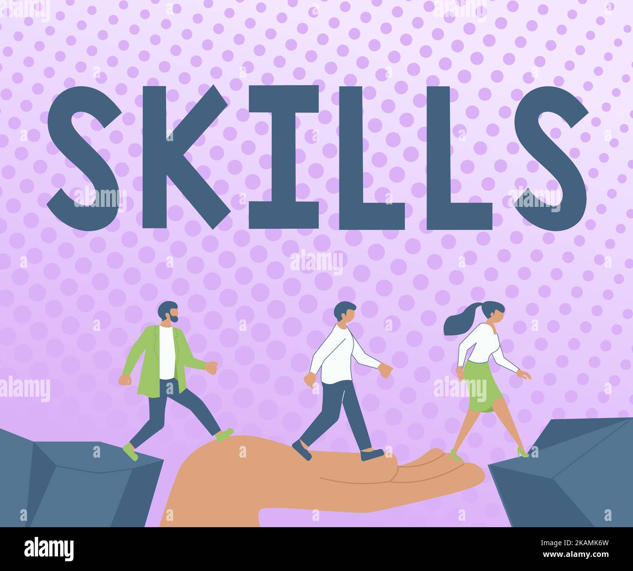 Sign displaying Skills. Word for ability to carry task with driven result within given time and ...