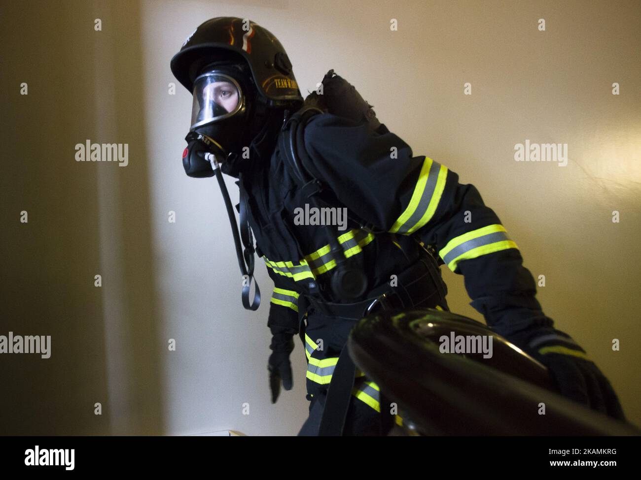 Polish Firefighters Championship in the run on the stairs of Culture ...