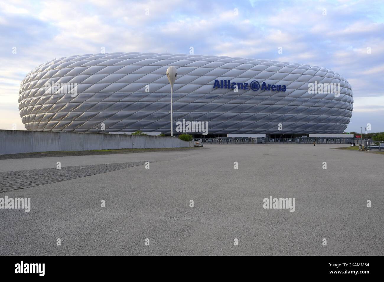 Exterior view of The Allianz Arena is a football stadium located in the ...