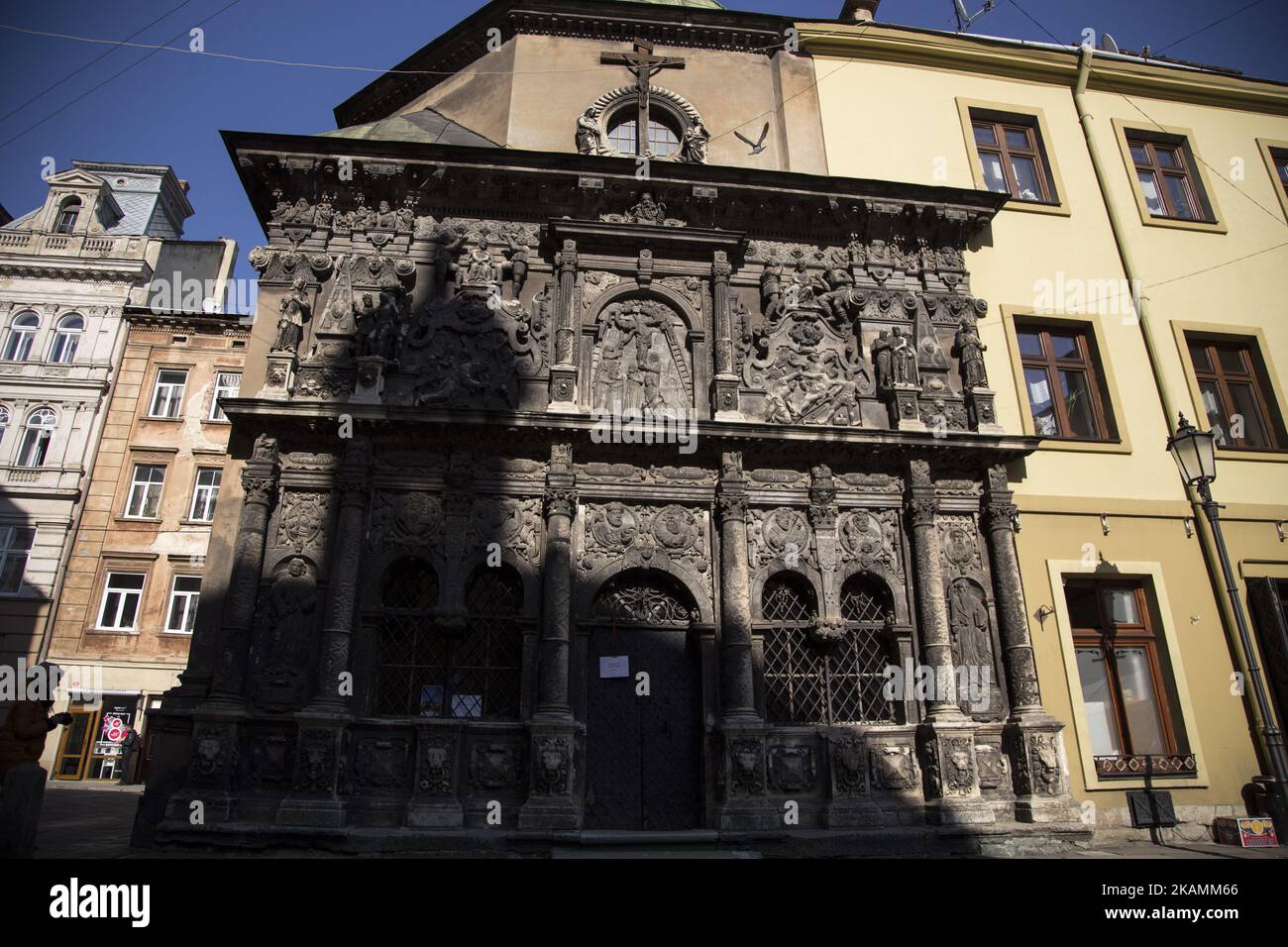 Boim Chapel in Lviv on April 21, 2017. Lviv is the largest city in ...