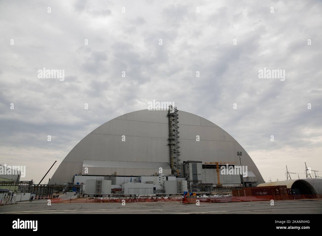 The Safe Confinement arch over the fourth block of the Chernobyl ...