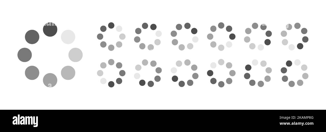 Circular Loading Buffering Icons Vector Stock Vector Image & Art - Alamy