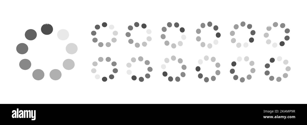 Circular Loading Buffering Icons Vector Stock Vector Image & Art - Alamy