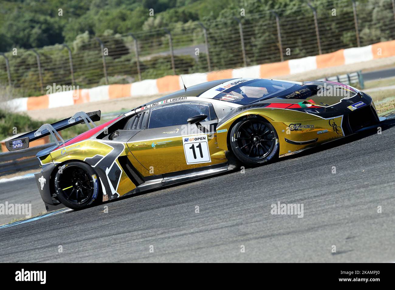 Lamborghini Huracan GT3 of Raton Racing driven by Edoardo Liberati and ...