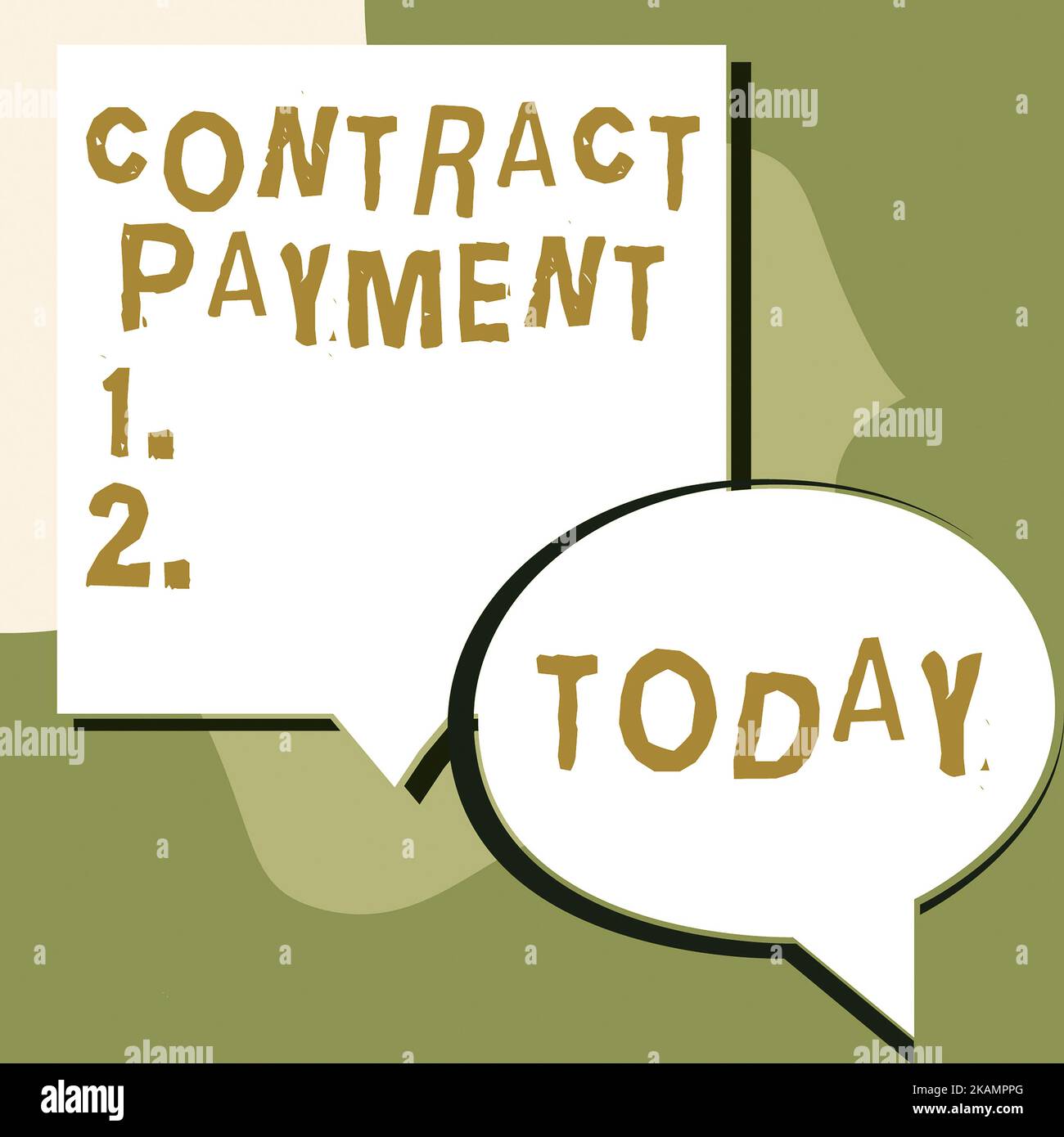Sign displaying Contract Payment. Word Written on the percentage of ...