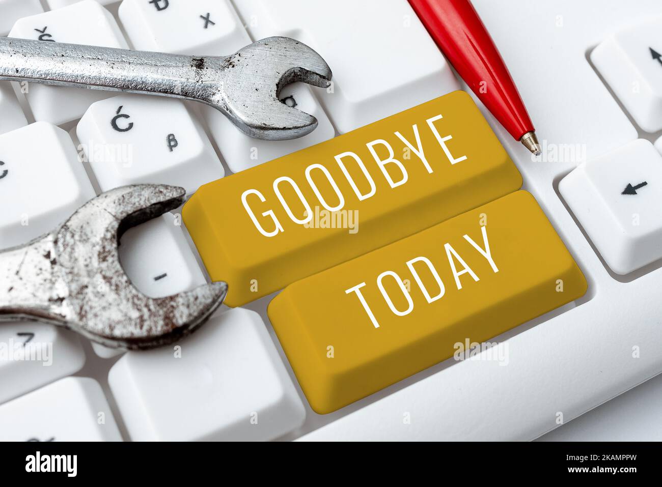 Handwriting text Goodbye. Business approach the words or actions that ...