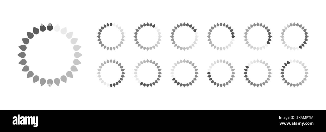 Circular Loading Buffering Icons Vector Stock Vector Image & Art - Alamy