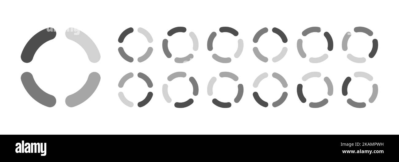 Circular Loading Buffering Icons Vector Stock Vector Image & Art - Alamy