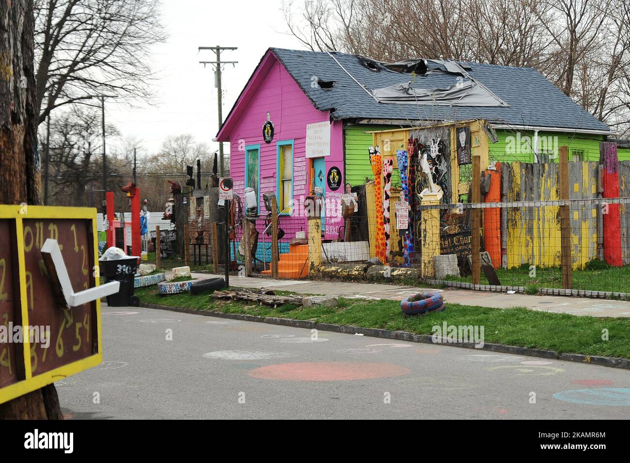 Art is placed on the front of the majority of the abandoned houses in ...