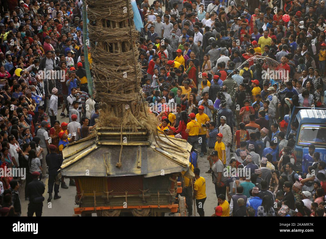 Devotees pulling the Chariot of Rato Machindranath 'God of Rain' on ...