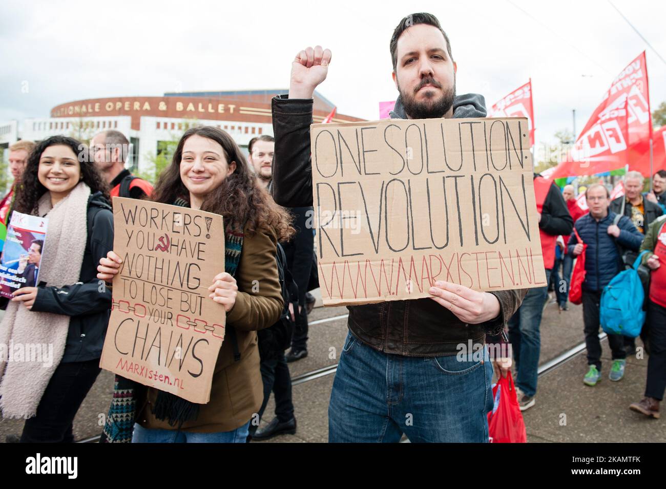 Hundreds of people gather a massive demonstration was held during the ...