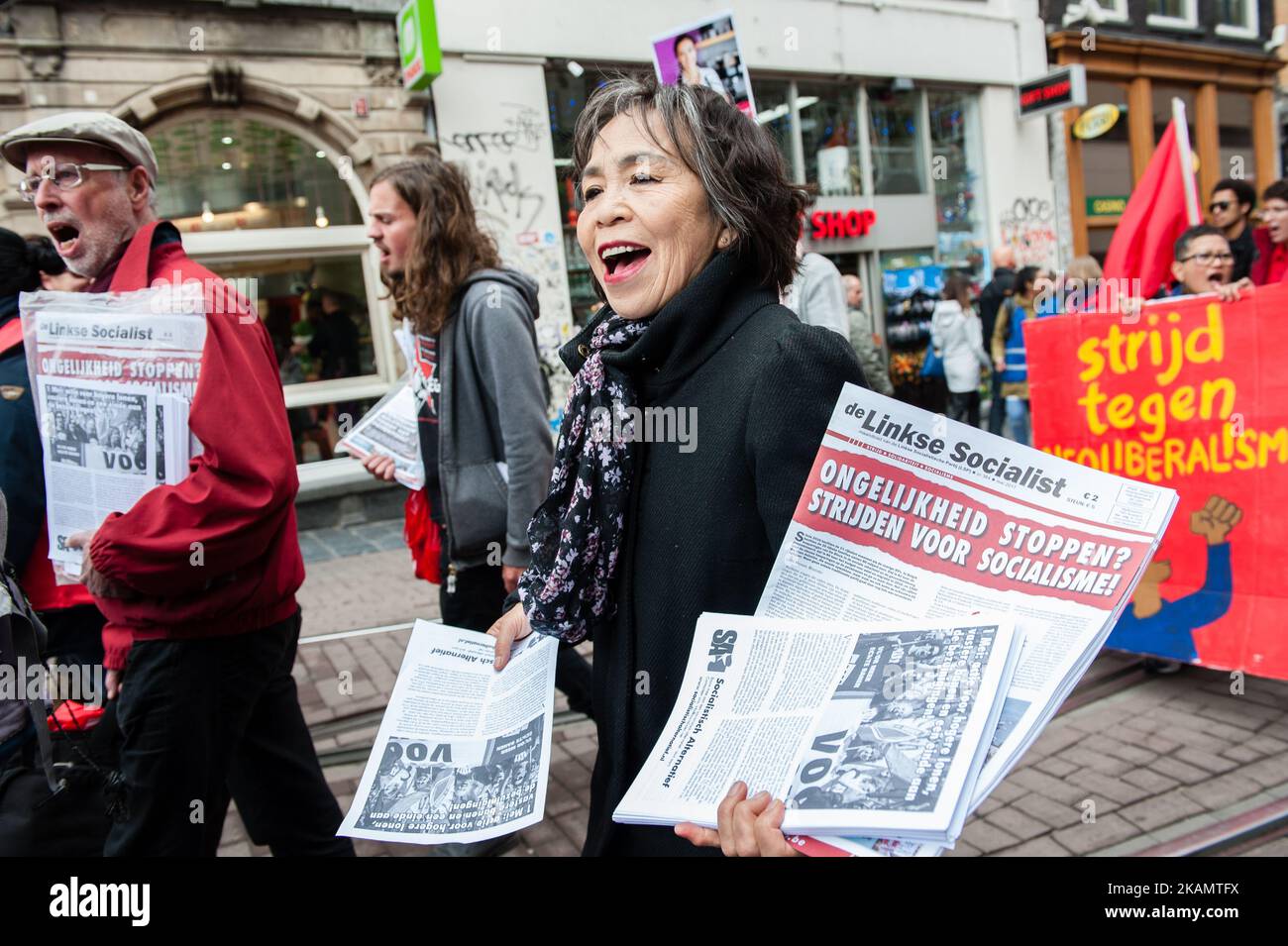Hundreds of people gather a massive demonstration was held during the ...
