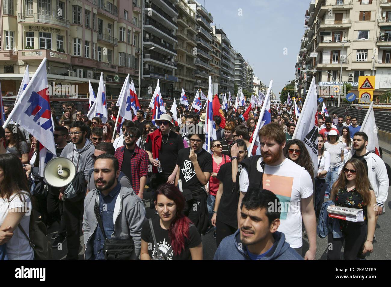 Demonstration in Thessaloniki, Greece, on 1st of May 2017 during the ...