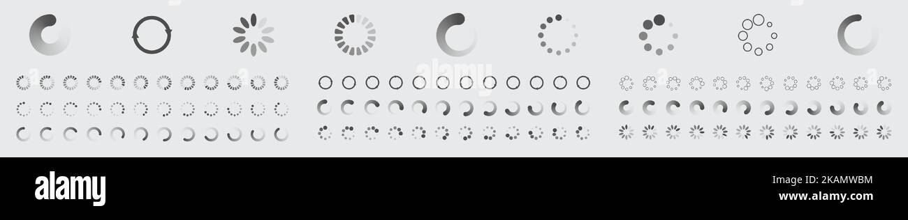 Circular Loading Buffering Icons Vector Set Stock Vector Image & Art ...