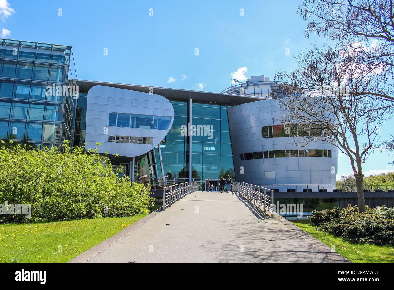 Volkswagen Transparent Factory is seen /on/ in Desden, Germany. The ...