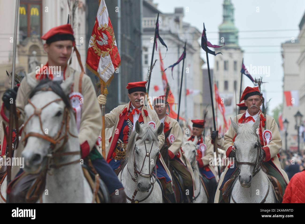 People wearing Polish Army Military Uniforms from diferent centuries ...