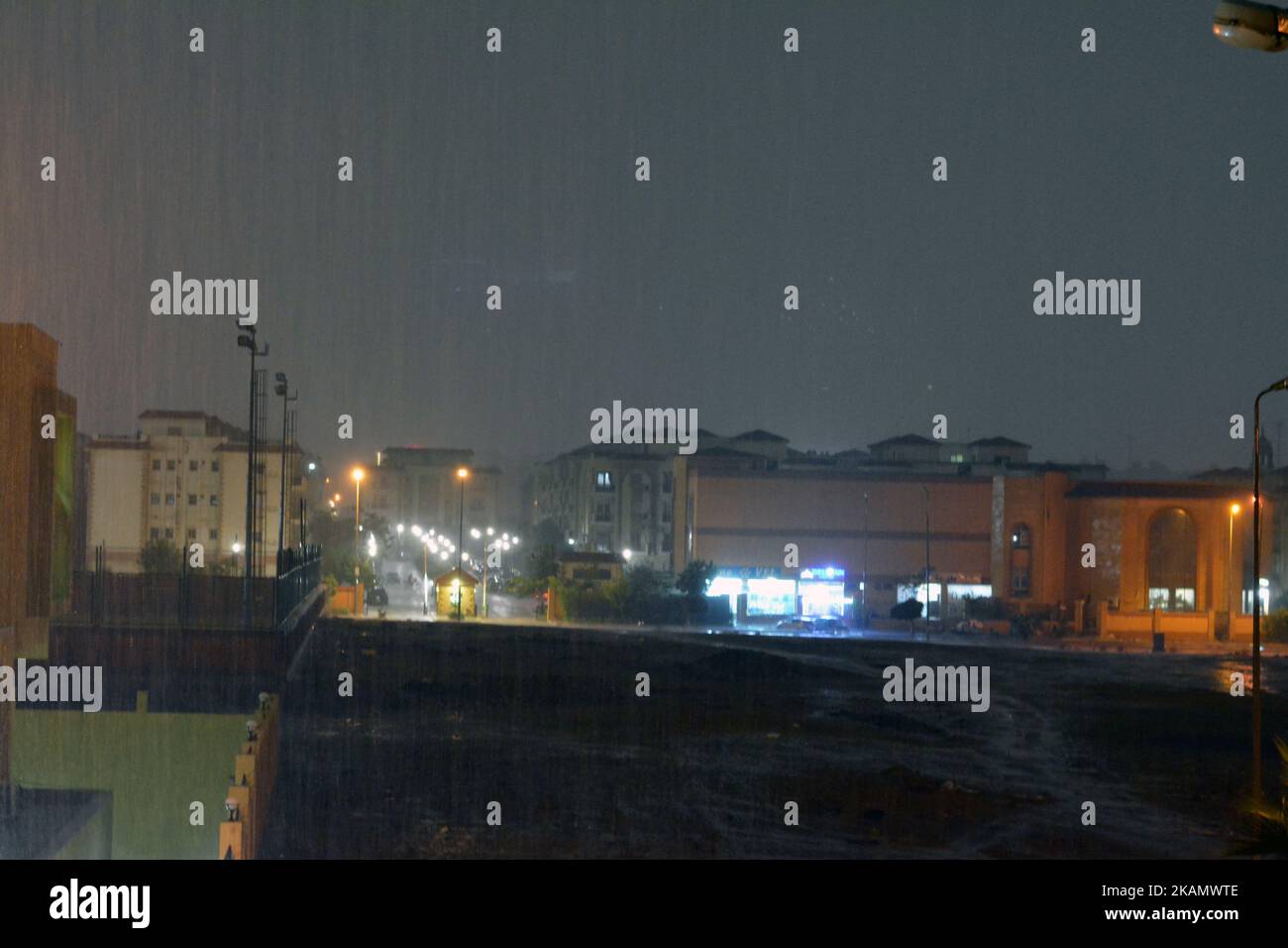 Cairo, Egypt, October 25 2022: foggy unclear scene of the streets due ...
