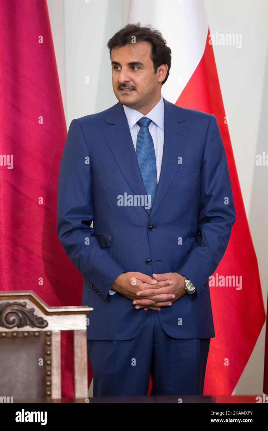 The emir of qatar tamim bin hamad al thani hi-res stock photography and ...