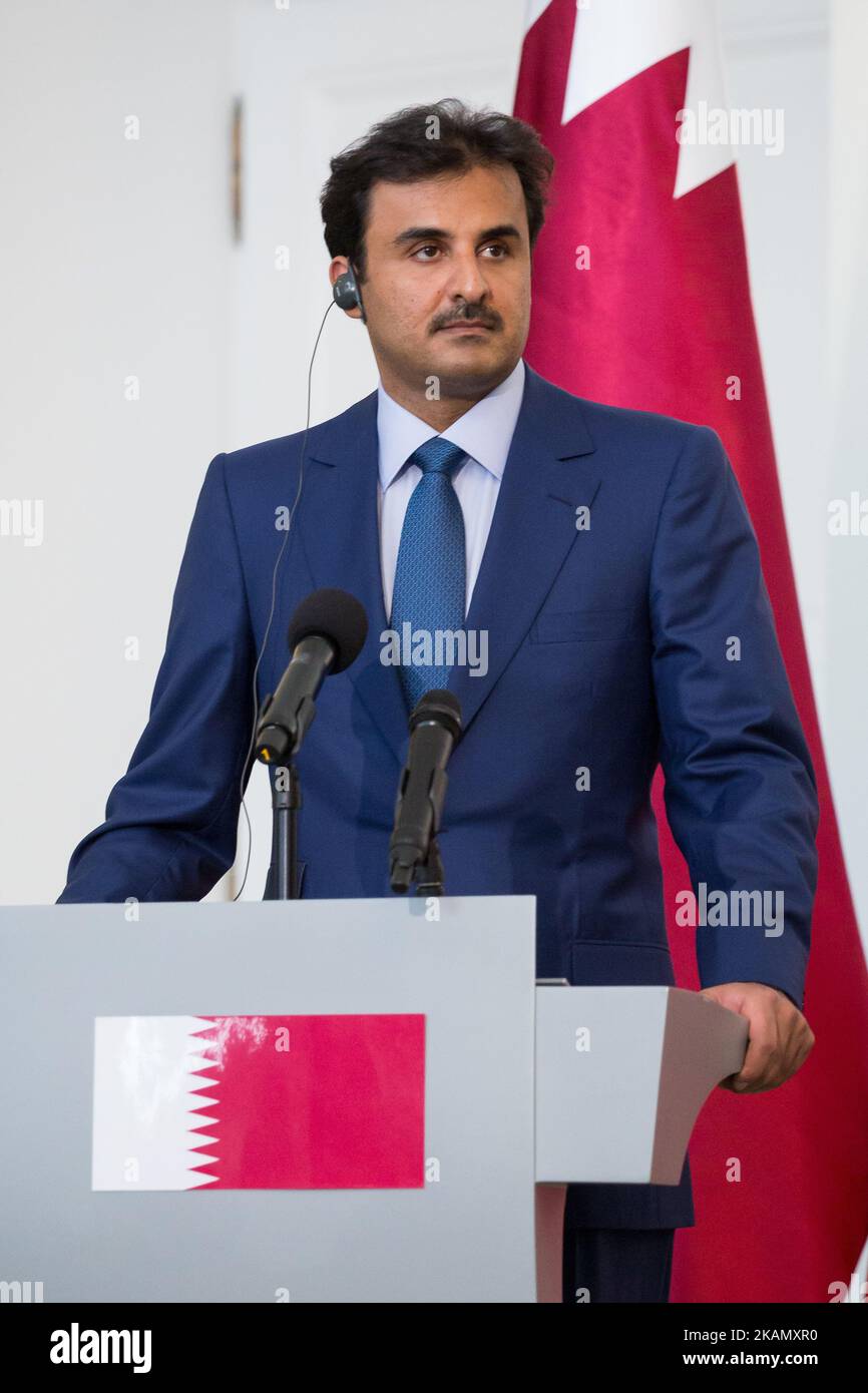 The emir of qatar tamim bin hamad al thani hi-res stock photography and ...
