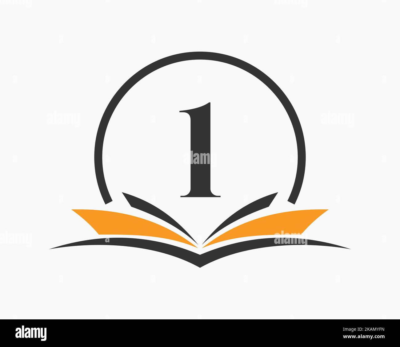 Letter 1 Education Logo Book Concept. Training Career Sign, University ...