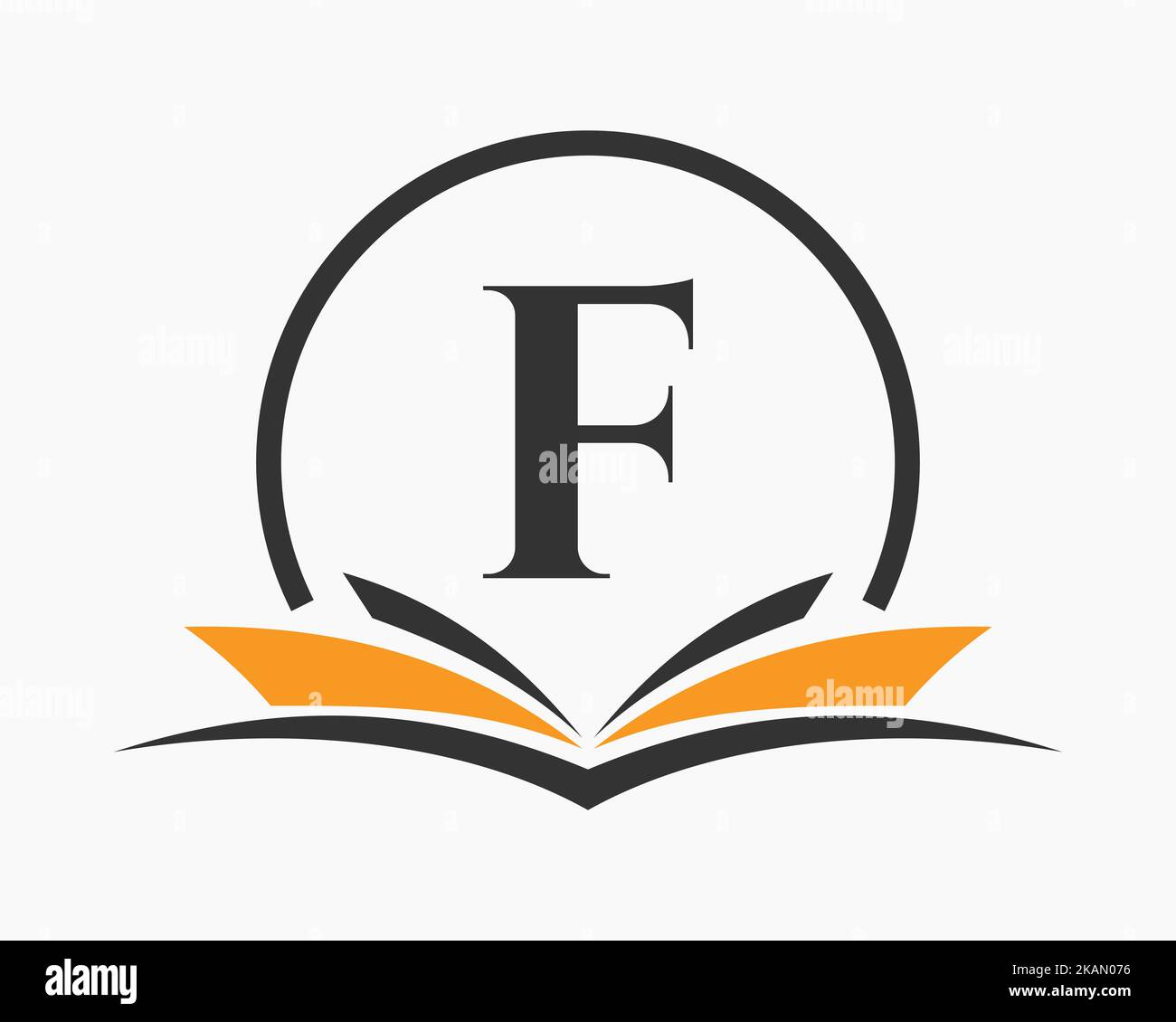 Letter F Education Logo Book Concept. Training Career Sign, University ...