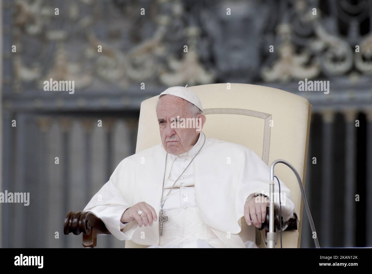 Pope Francis in St. Peter's Square at the Vatican for his weekly ...