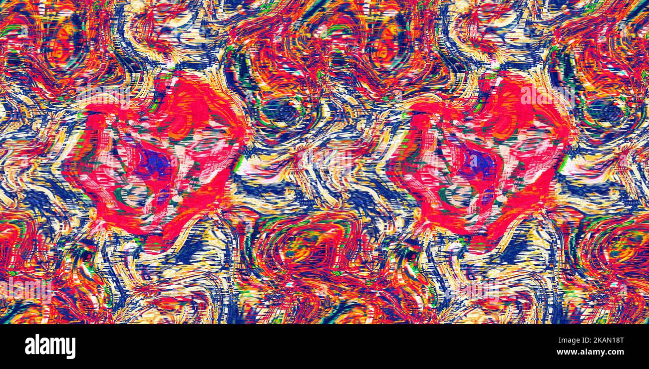 Vibrant pink distortion border. Bright colorful kitsch banner for fluid ...