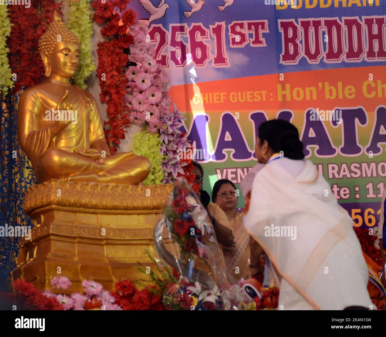 Devotee buddhist devotee buddha purnima enlightenment hi-res stock ...