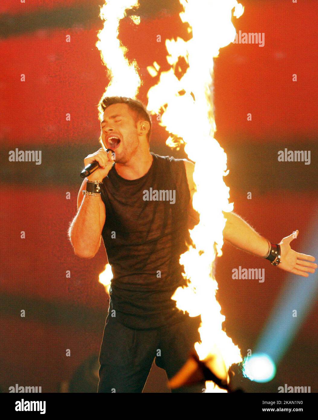 Imri Ziv from Israel performs the song "I Feel Alive", during the ...