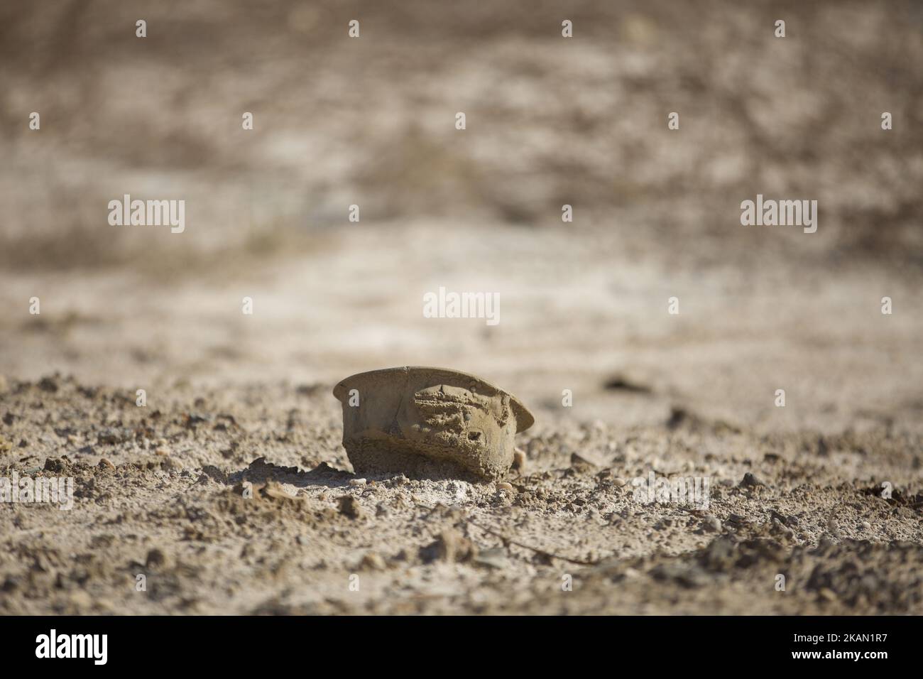 Minefield between Basra and the Iranian border dating back from the ...