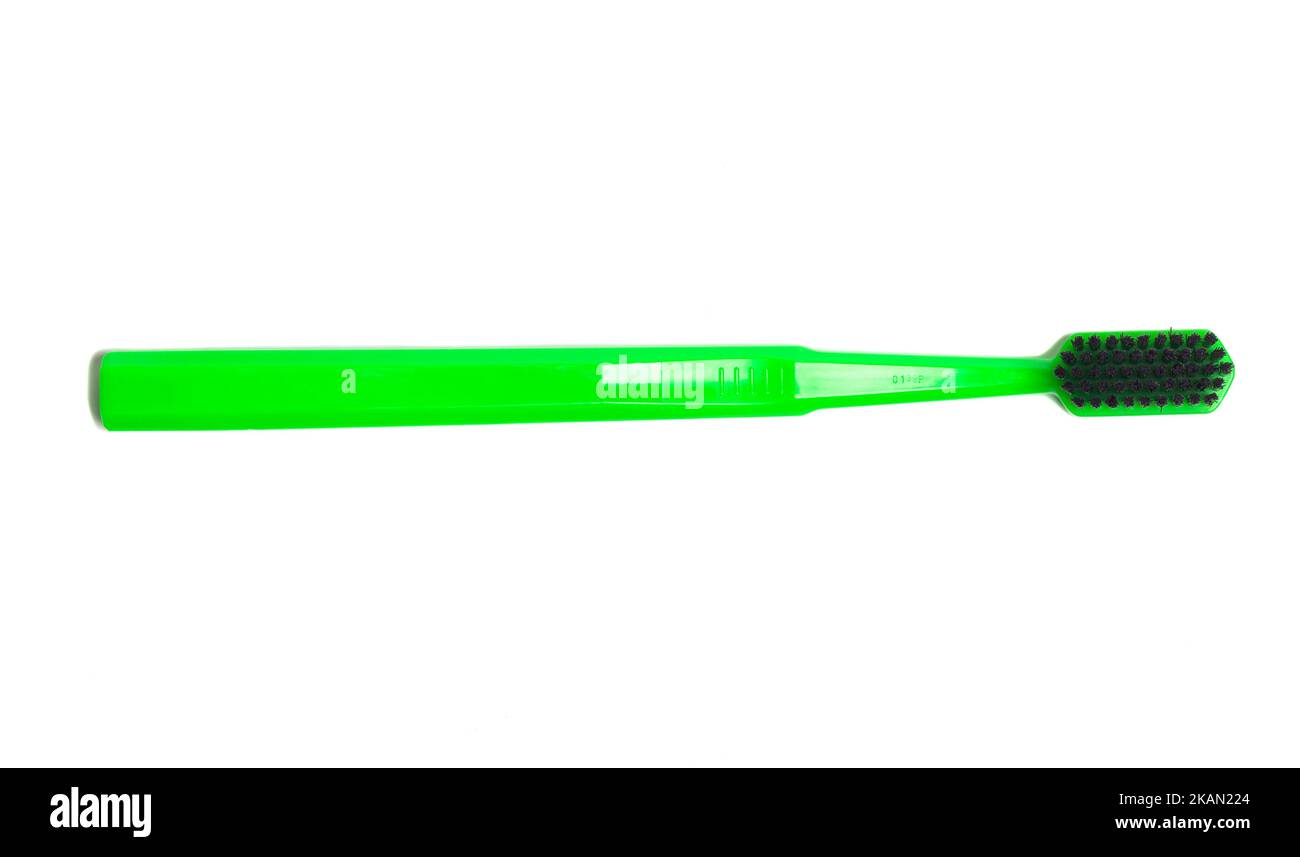 toothbrush isolated on white background top view Stock Photo - Alamy
