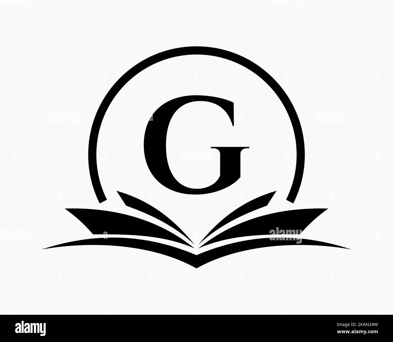 Letter G Education Logo Book Concept. Training Career Sign, University ...