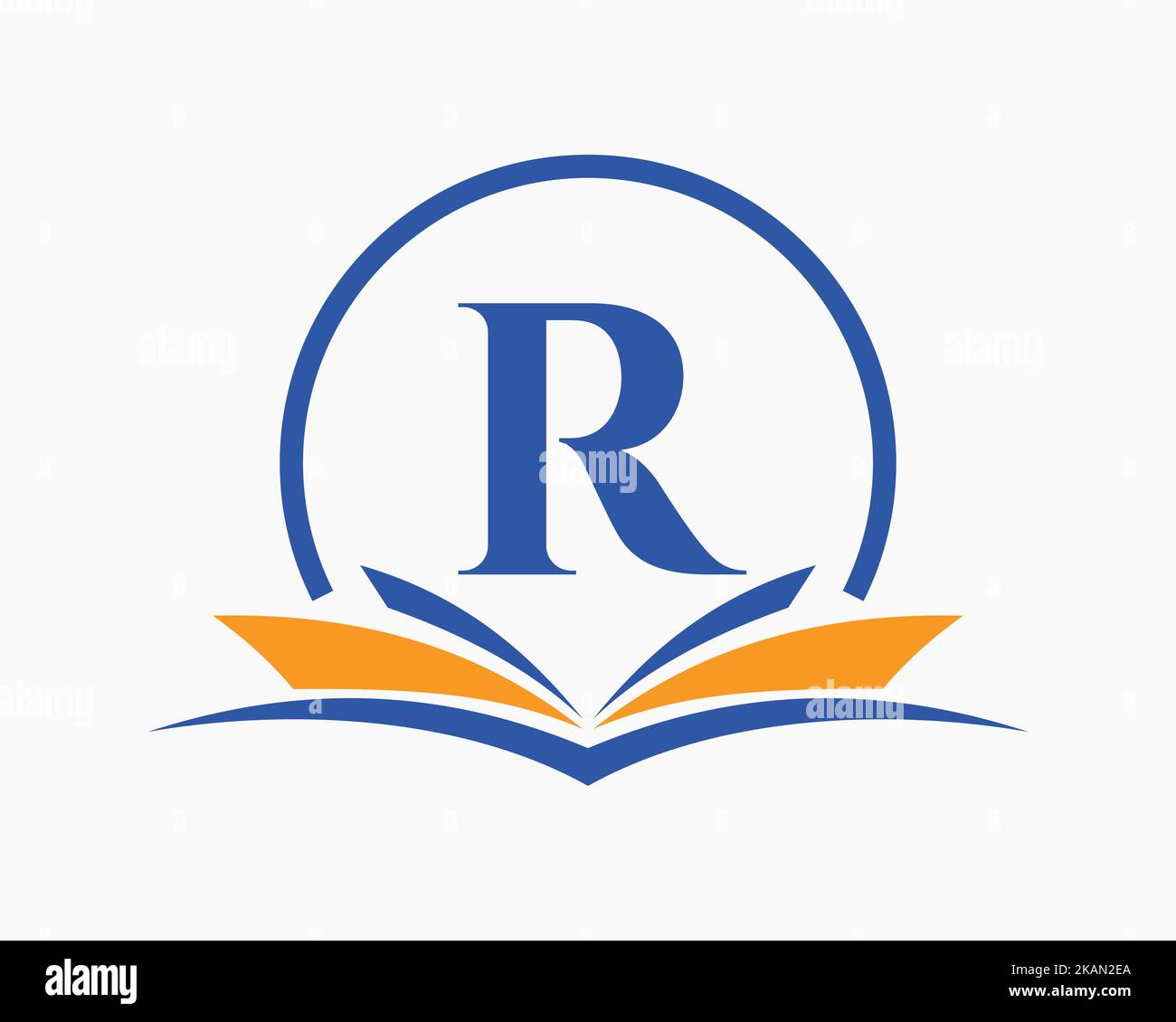 Letter R Education Logo Book Concept. Training Career Sign, University ...