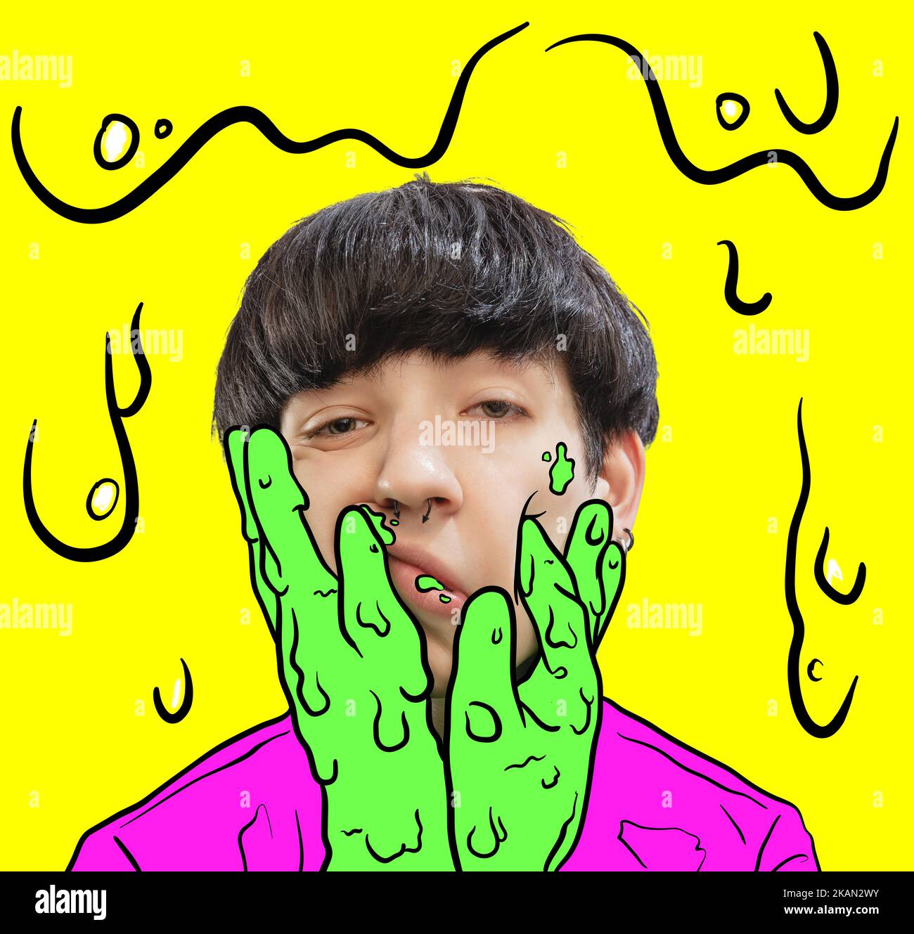 Melting face artwork hi-res stock photography and images - Alamy