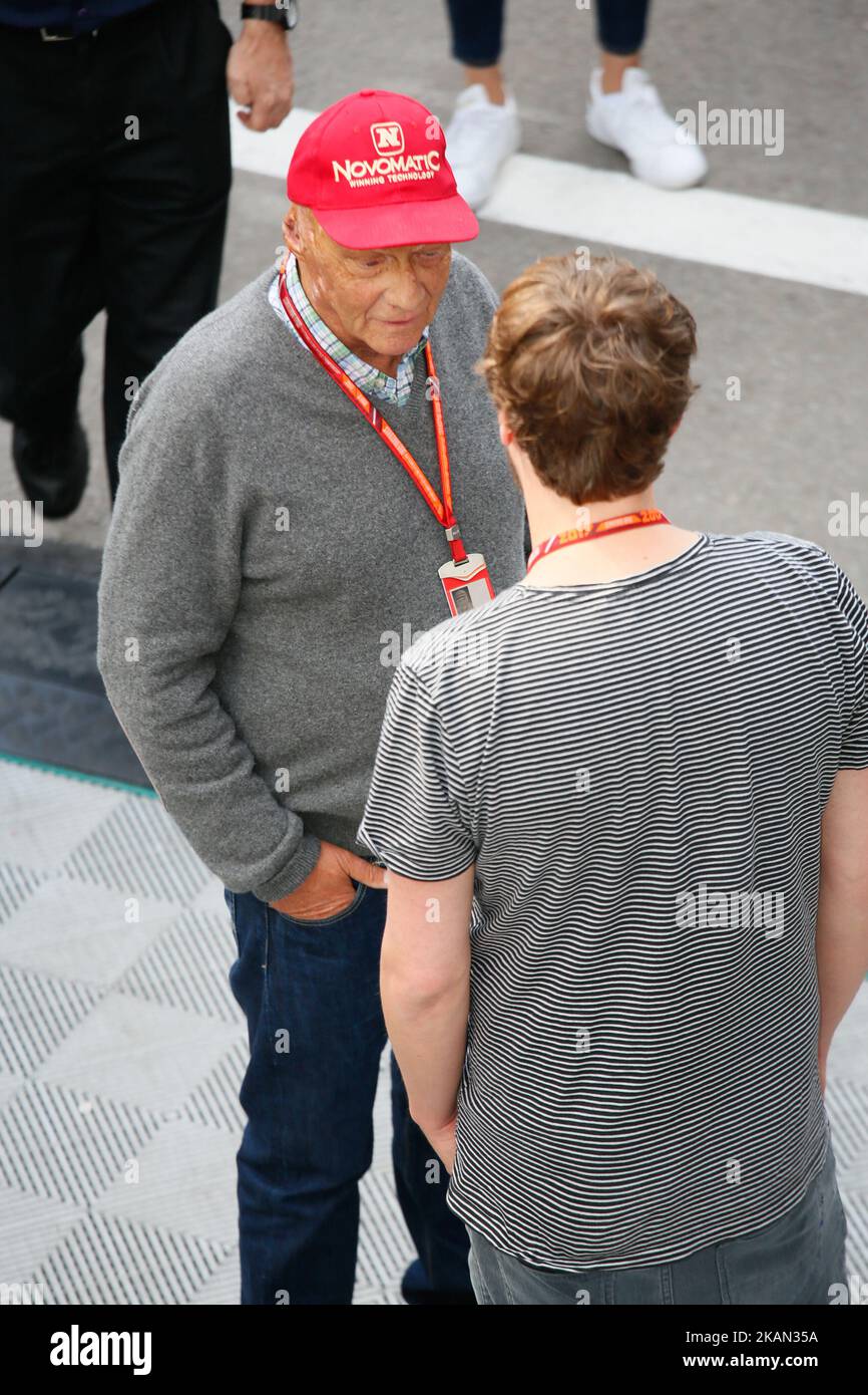 Nikki Lauda the Formula One GP of Spain 2017 celebrated at Circuit ...