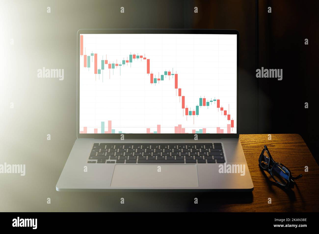 Stock Market Crash, drop in stock prices. Falling trading charts ...