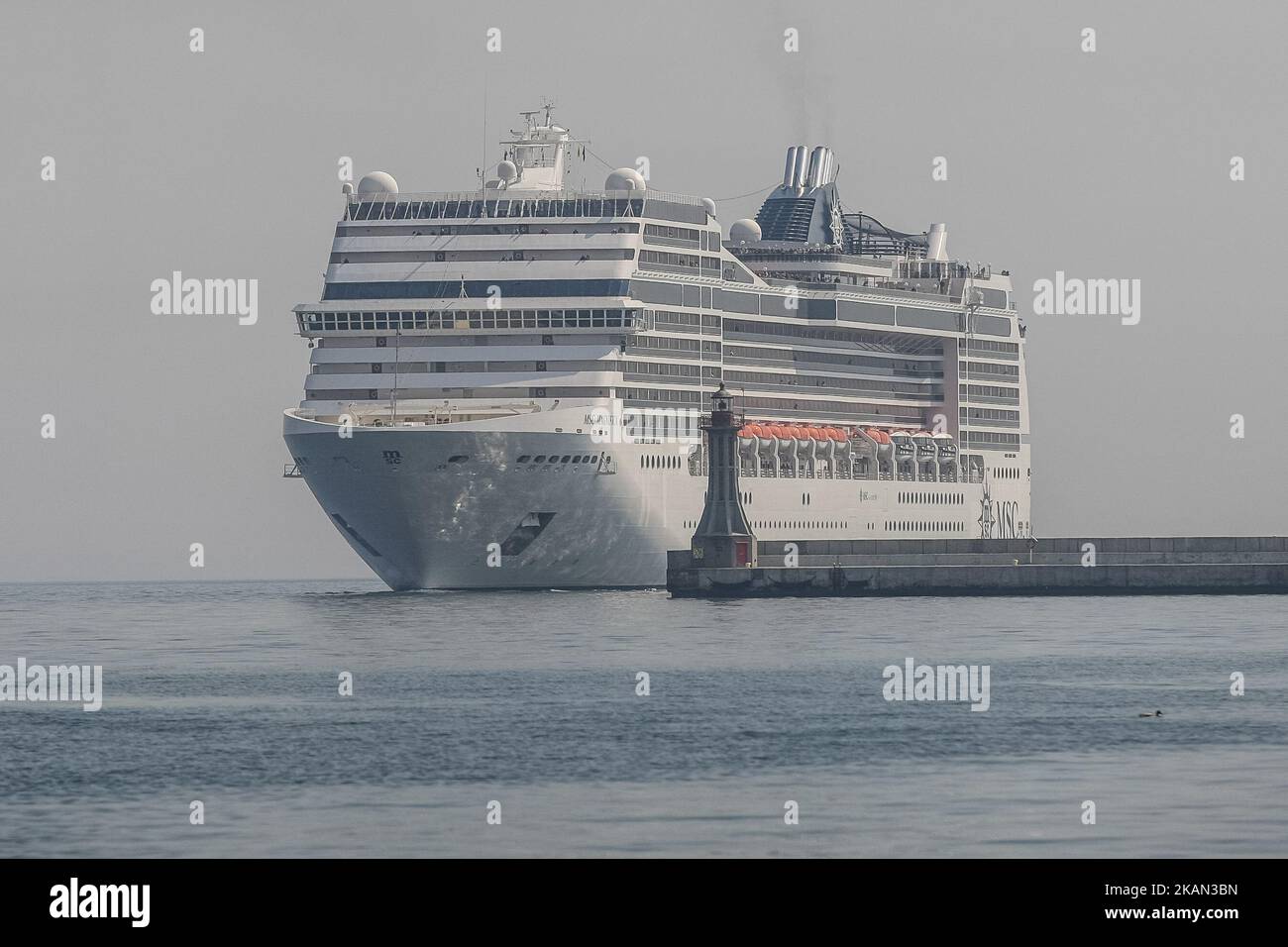 MSC Magnifica cruise ship is seen on 14 May 2017 in Gdynia, Poland ...