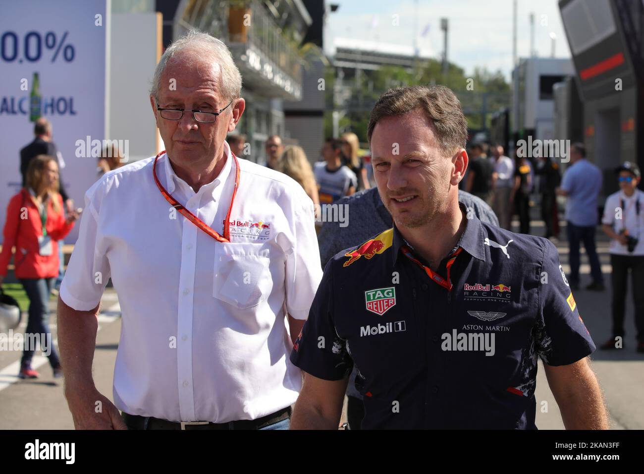 Helmut Marco and Christian Horner during the Formula One GP of Spain 2017 celebrated at Circuit ...