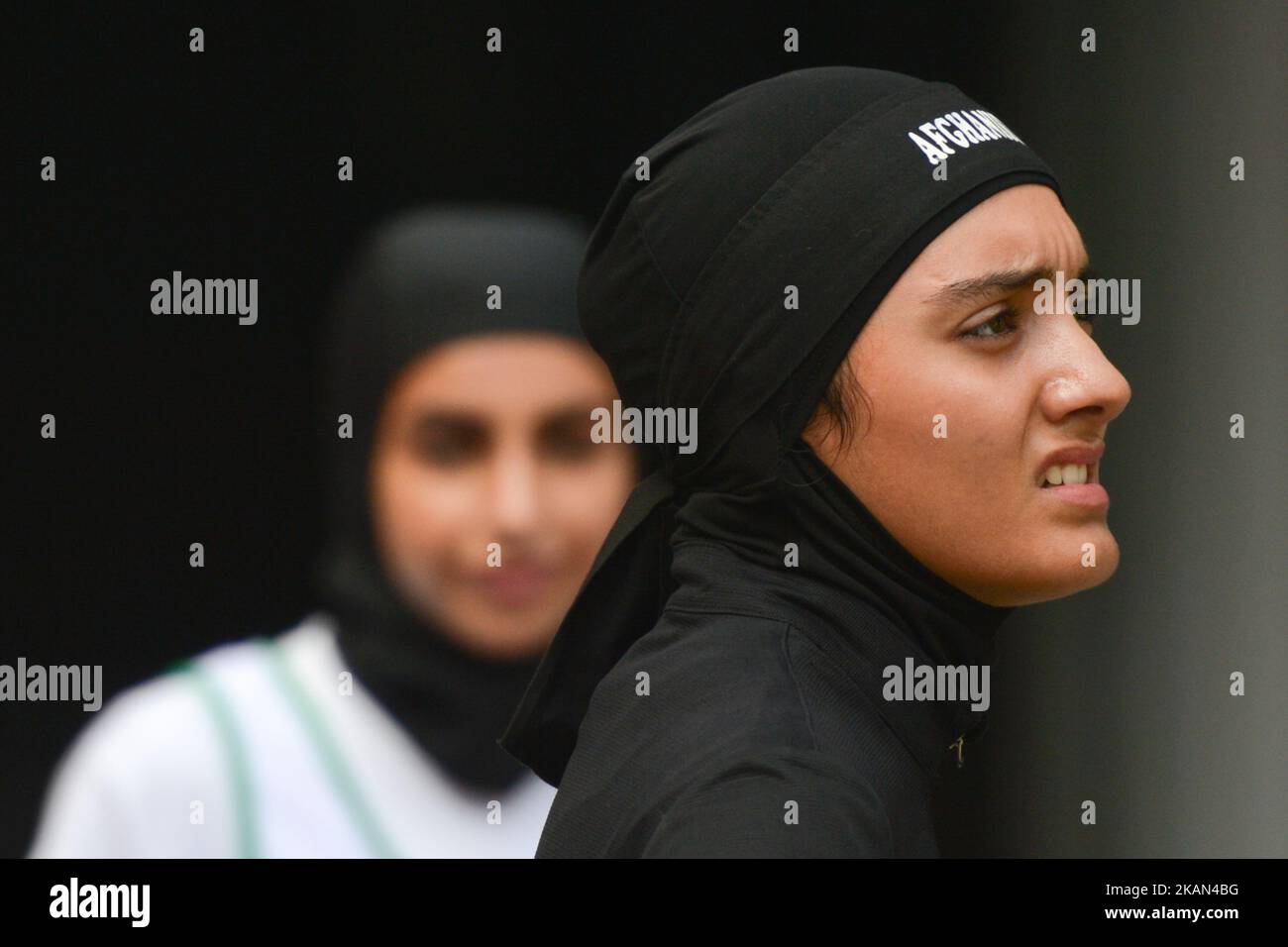 Kimia Yousofi of Afganistan awaiting for the official results after her ...