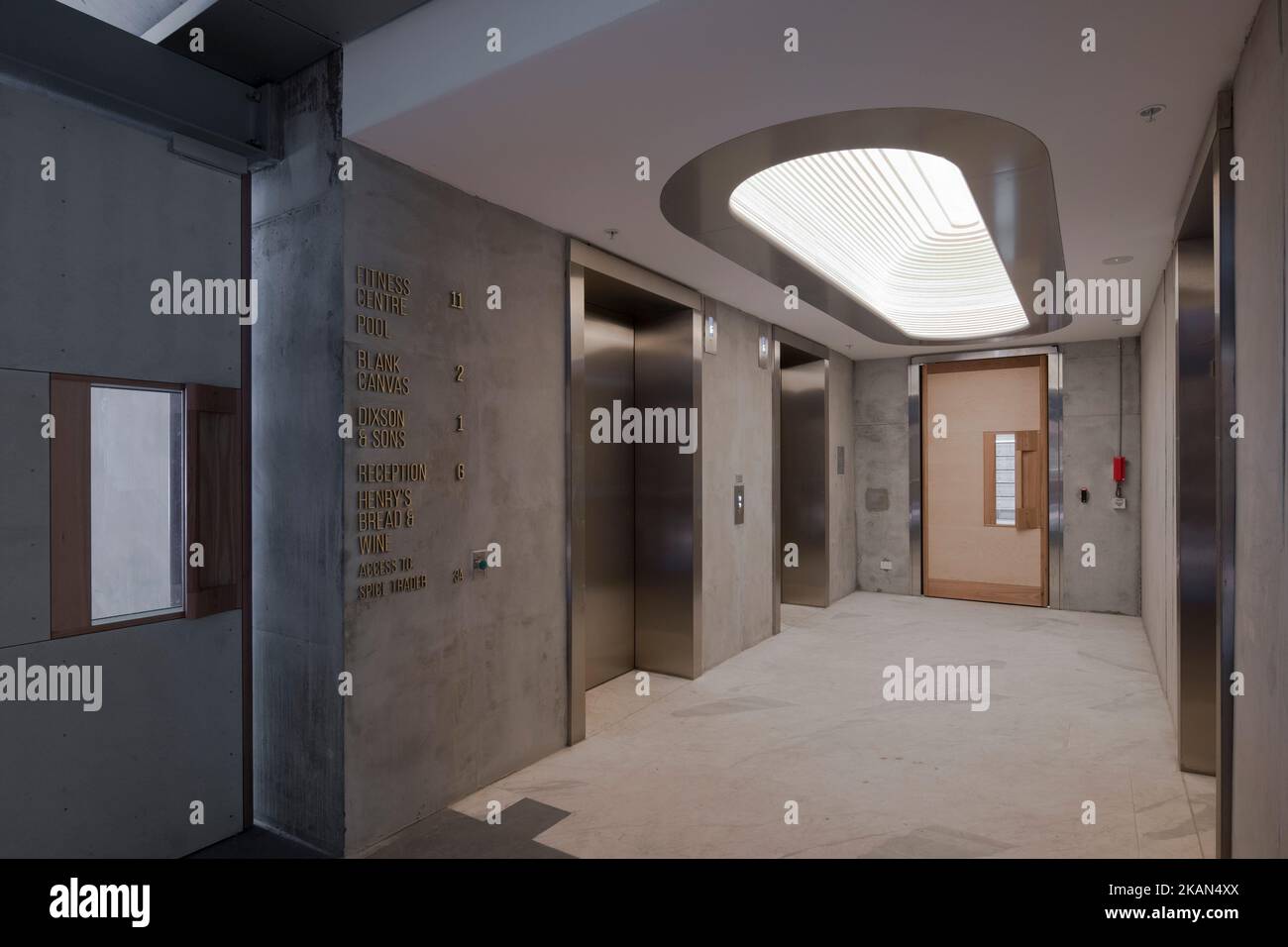 View from hotel lift lobby to hotel. The Castle & Porter House, Sydney ...